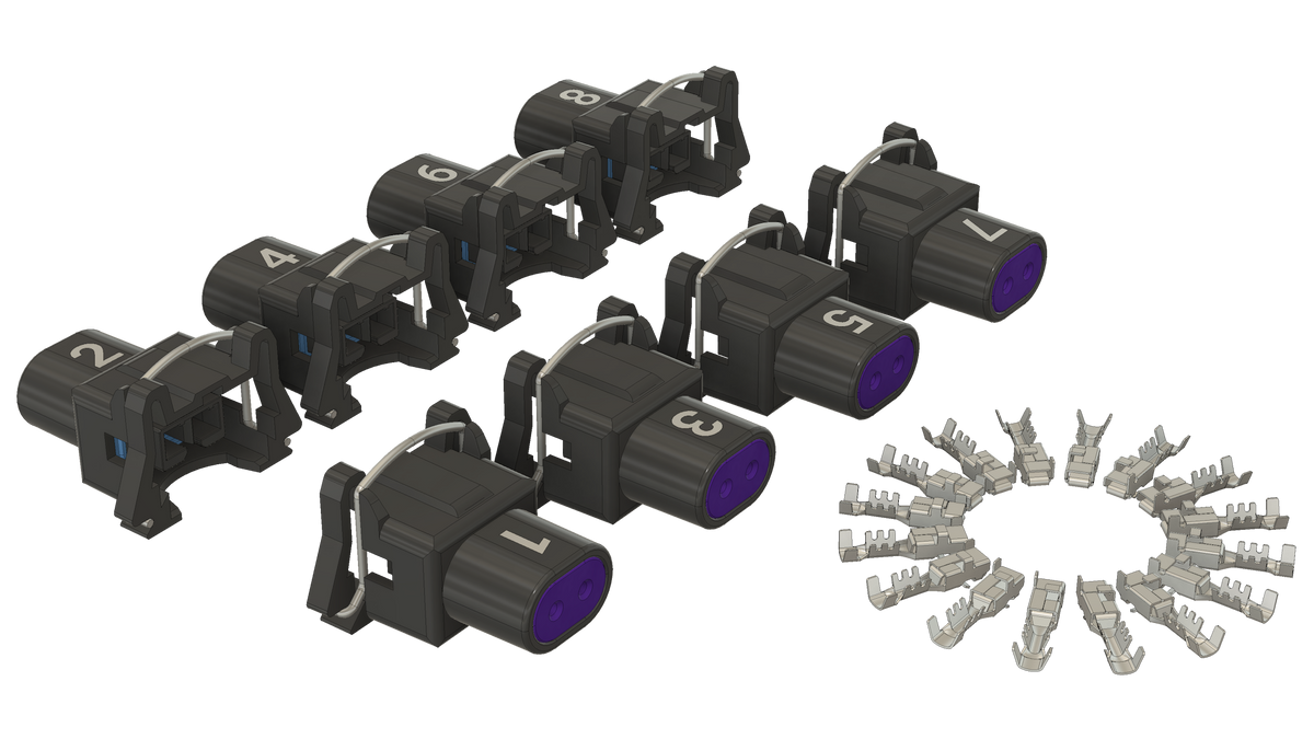 Fuel Injector Connector Kit - EV1 Style - Set of 8 – EFI Conversions