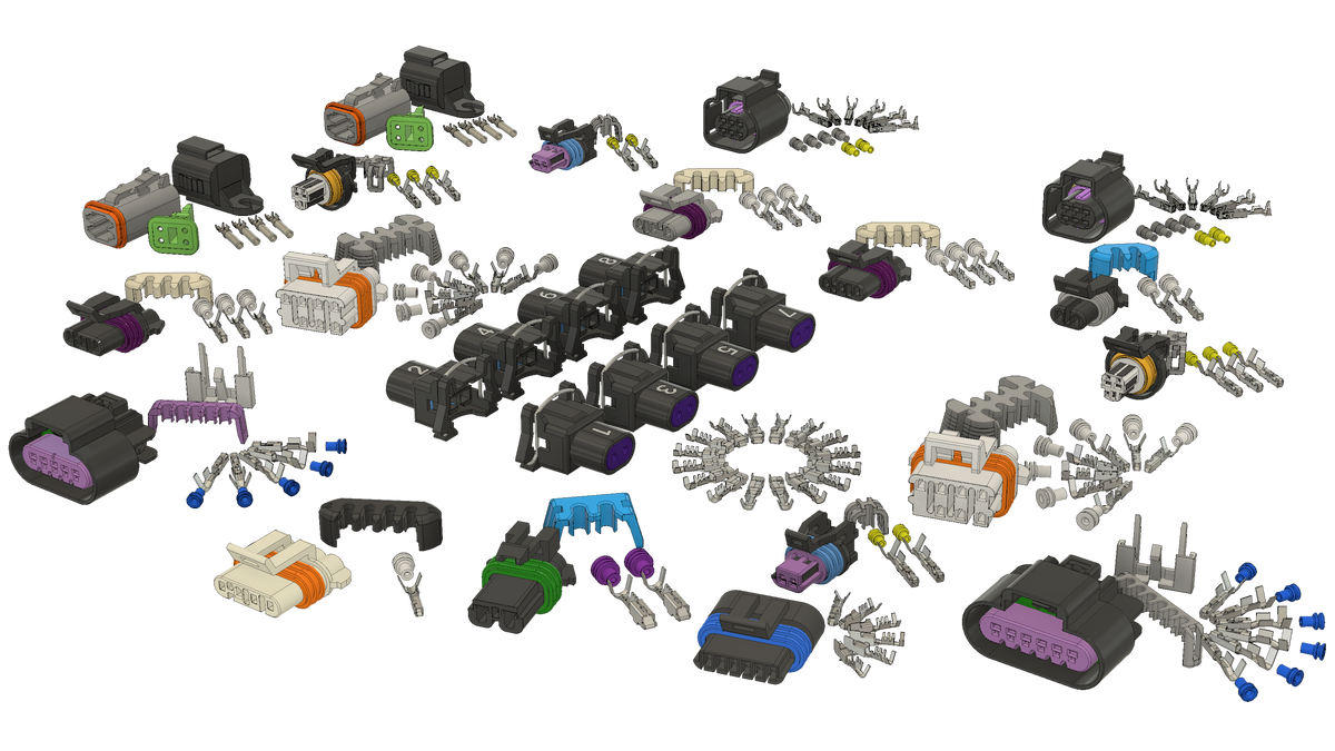 Connector Kit Bundle - Gen III 24x DBW w/ EV1 Injectors - CORE ECU ...