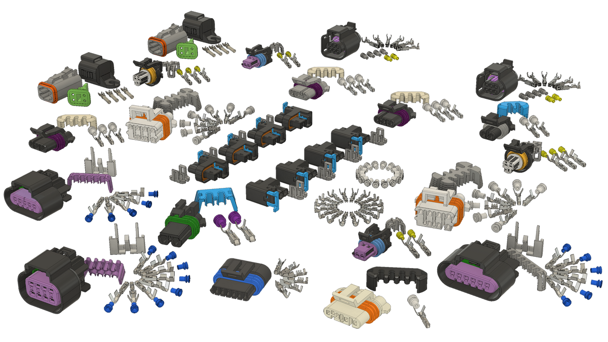 Connector Kit Bundle Gen III 24x DBW w/ Multec 2 Injectors - CORE ECU ...