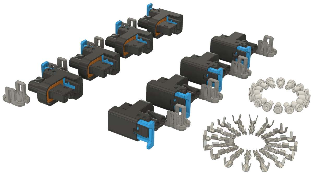 Fuel Injector Connector Kit - Multec 2 Style - Set of 8 – EFI Conversions
