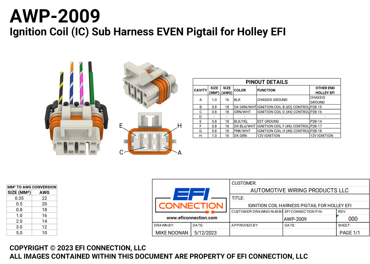 Ignition-Coil-(IC)-Sub-Harness-EVEN-Pigtail-for-Holley-EFI – EFI ...