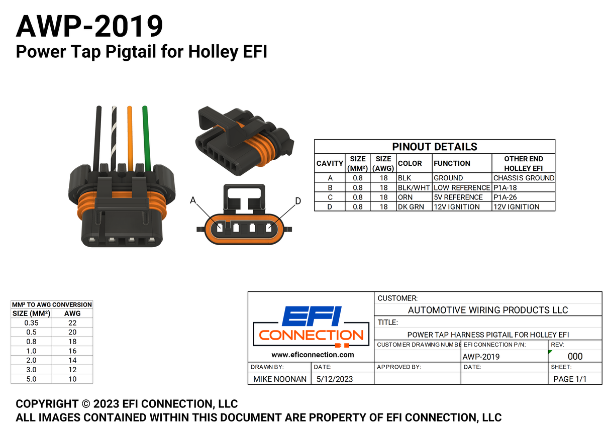 Power Tap Pigtail for Holley EFI – EFI Conversions