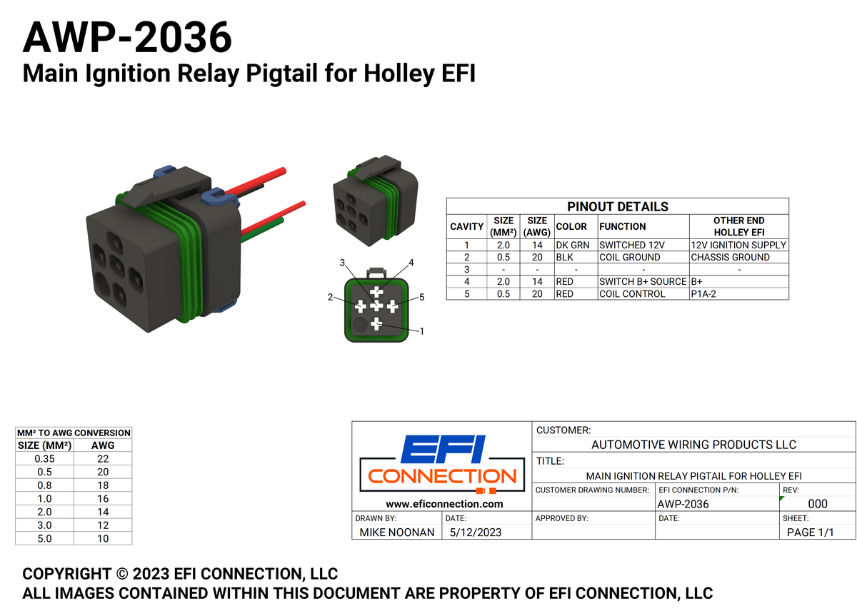 Main Ignition Relay Pigtail for Holley EFI – EFI Conversions