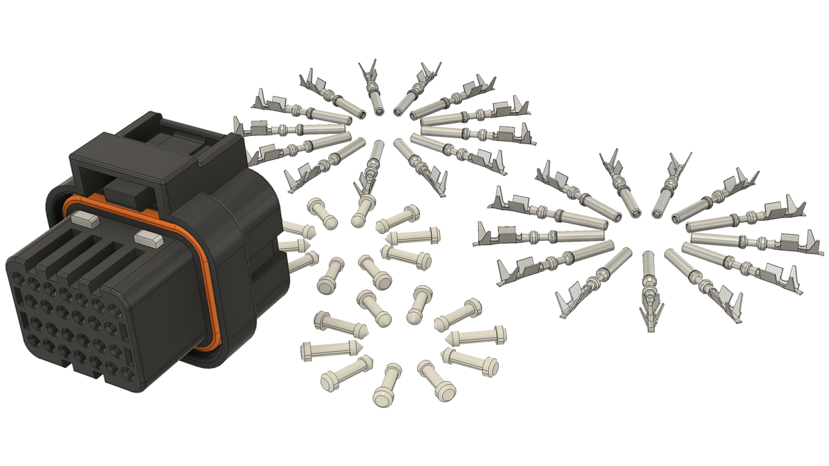 Engine Control Unit (ECU) Connector Kit for Holley J4 (P4) - Genuine A ...