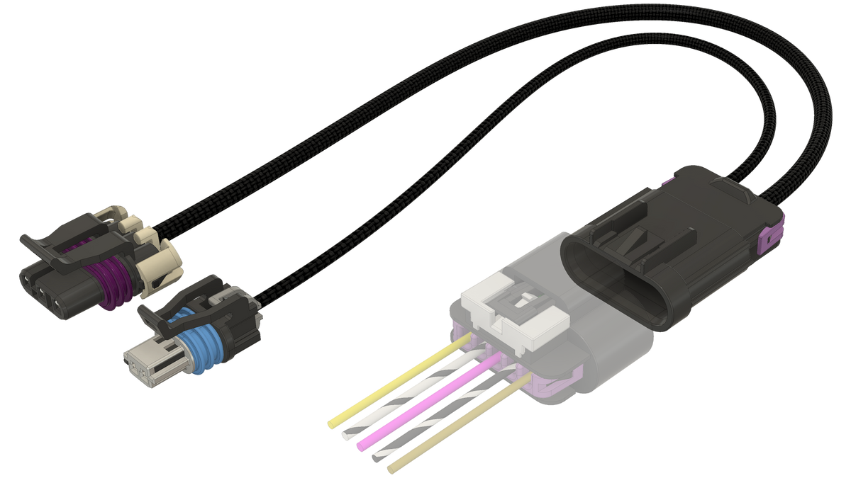 Mass Air Flow (MAF) Sensor Adapter Harness - CORE ECU to Gen III LS 3W ...